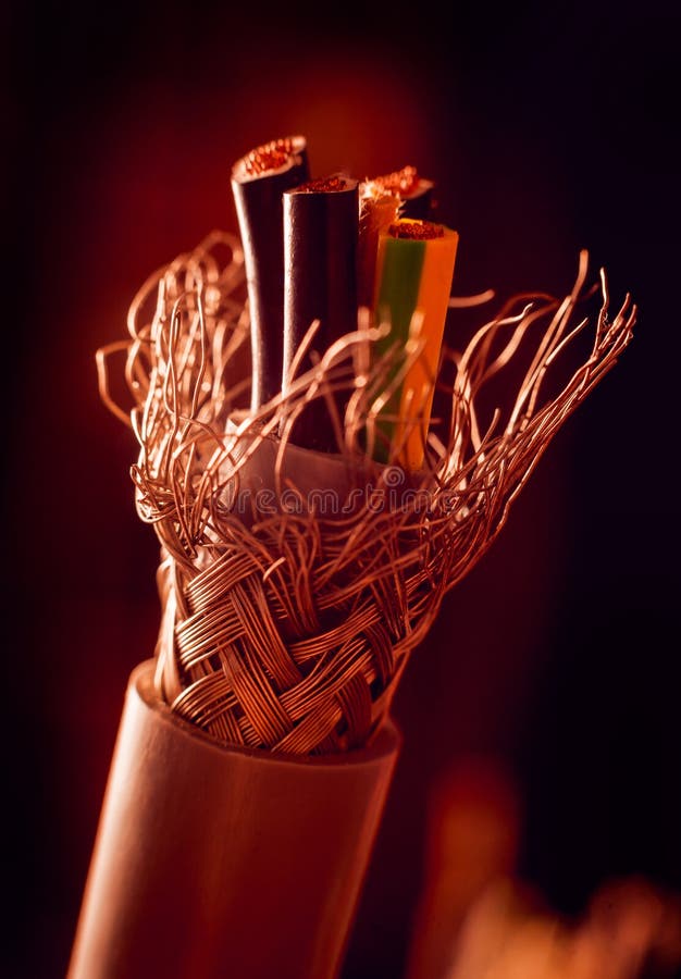 Electrical Equipment. Electricity Cable. Background and Texture. Stock ...