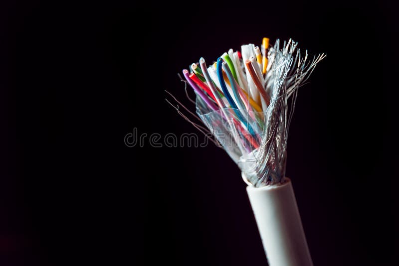 Electrical Equipment. Electricity Cable. Background and Texture. Stock ...