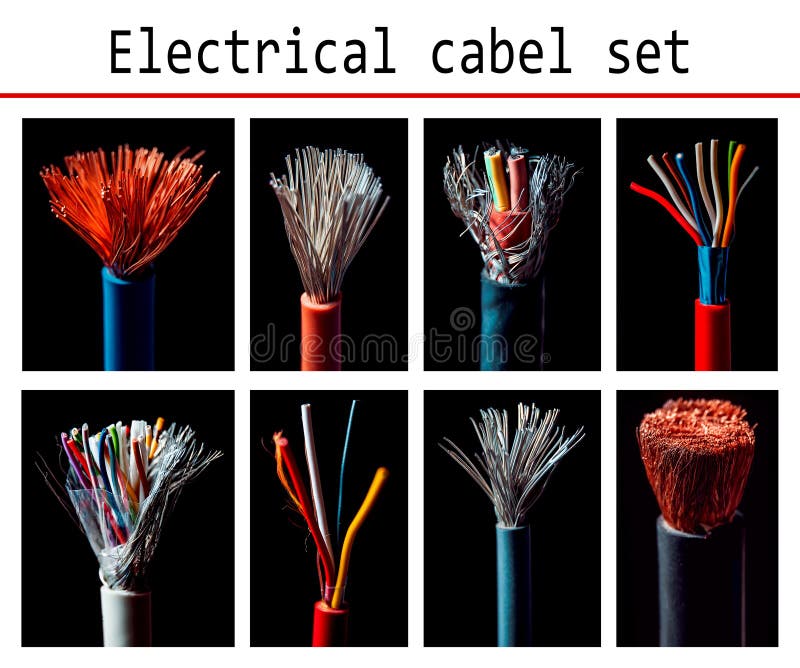 Electrical Equipment. Electricity Cable. Background and Texture. Stock ...