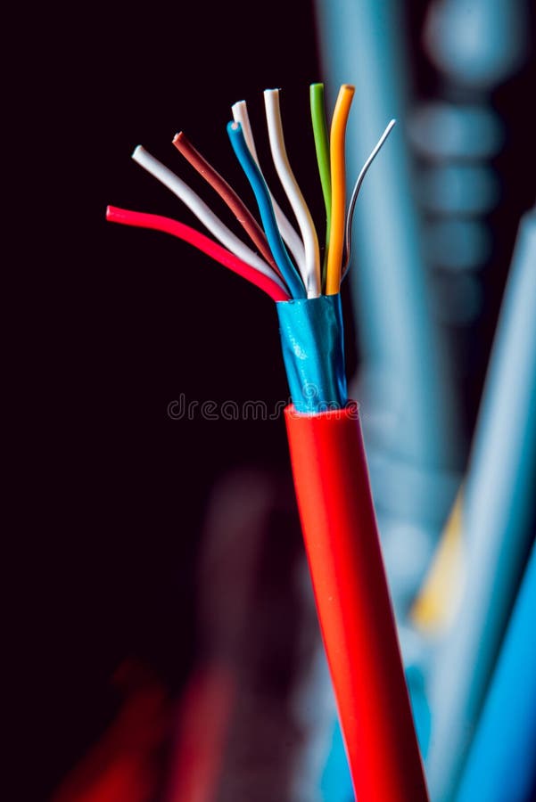 Electrical Equipment. Electricity Cable. Background and Texture. Stock ...