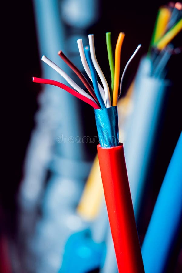 Electrical Equipment. Electricity Cable. Background and Texture. Stock ...