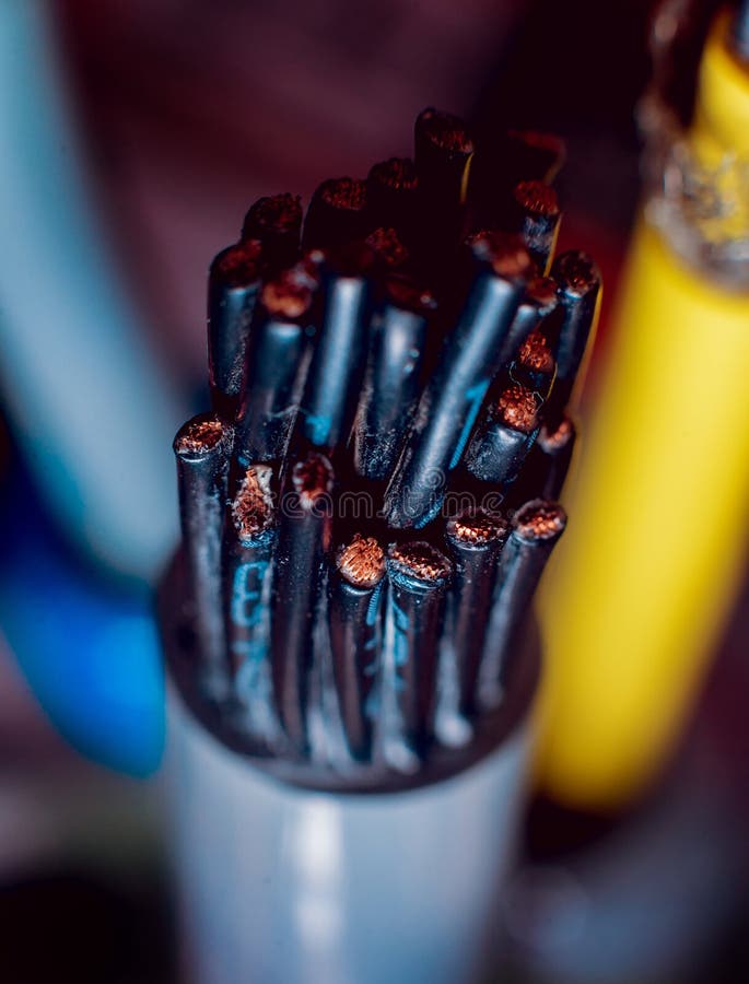 Electrical Equipment. Electricity Cable. Background and Texture. Stock ...