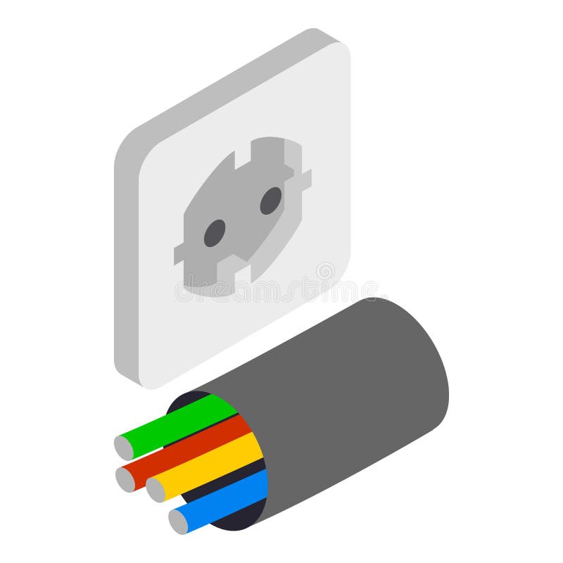 Electrical Equipment Icon Isometric Vector. White Power Outlet ...
