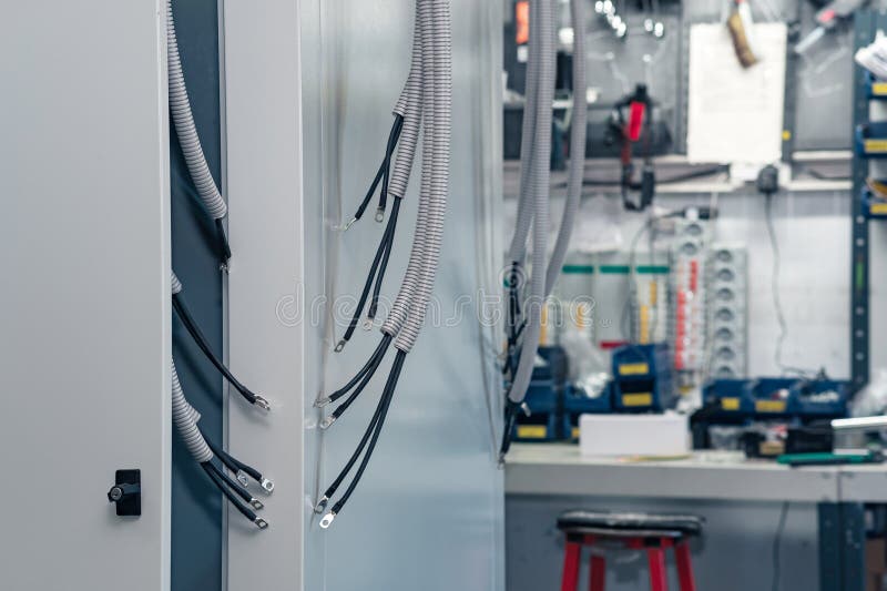 Electrical Equipment in the Process of Assembly in the Workshop Stock ...