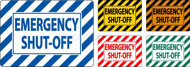 Electrical Shut Off Symbol Sign, Vector Illustration, Isolate on White ...