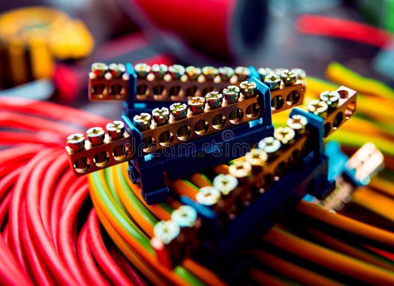 Electrical Equipment. Wires and Insulation. Background and Texture ...