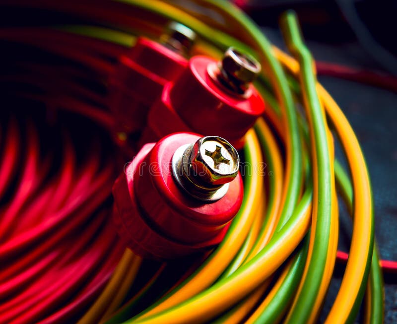 Electrical Equipment. Wires and Insulation. Background and Texture ...