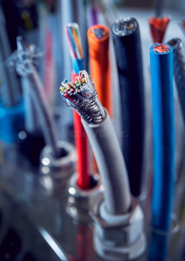 Electrical Equipment. Wires and Insulation. Background and Texture ...