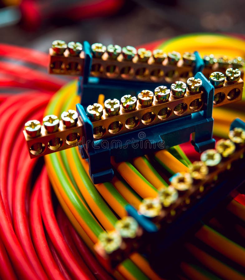 Electrical Equipment. Wires and Insulation. Background and Texture ...