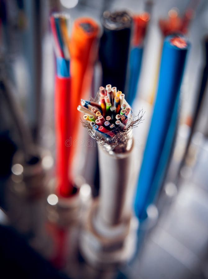 Electrical Equipment. Wires and Insulation. Background and Texture ...
