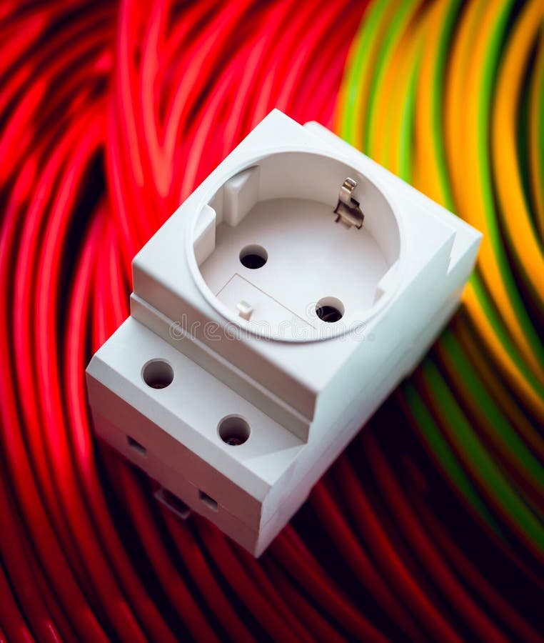 Electrical Equipment. Wires and Insulation. Background and Texture ...