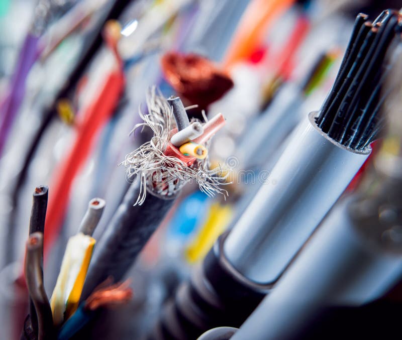 Electrical Equipment. Wires and Insulation. Background and Texture ...