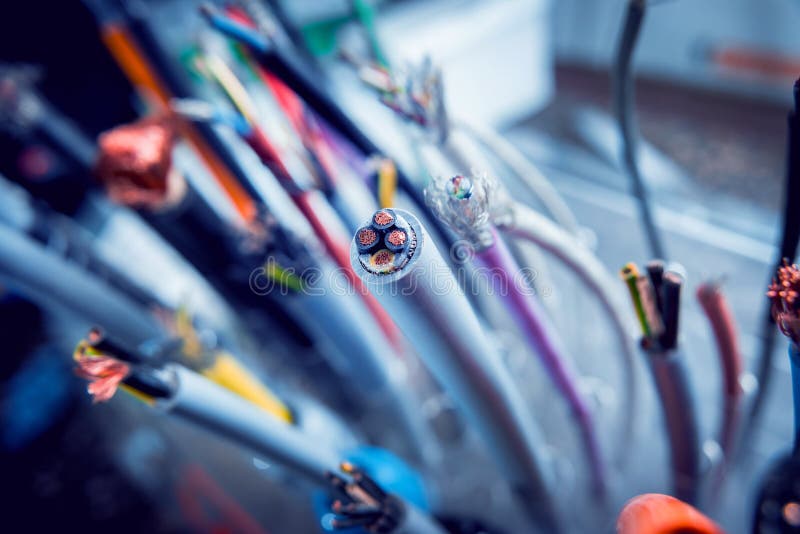 Electrical Equipment. Wires and Insulation. Background and Texture ...