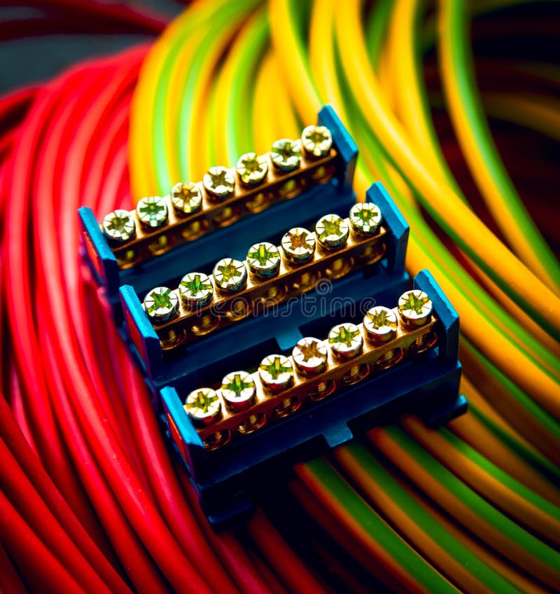 Electrical Equipment. Wires and Insulation. Background and Texture ...