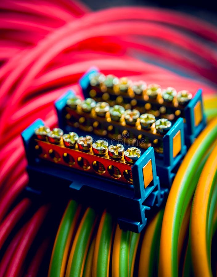 Electrical Equipment. Wires and Insulation. Background and Texture ...