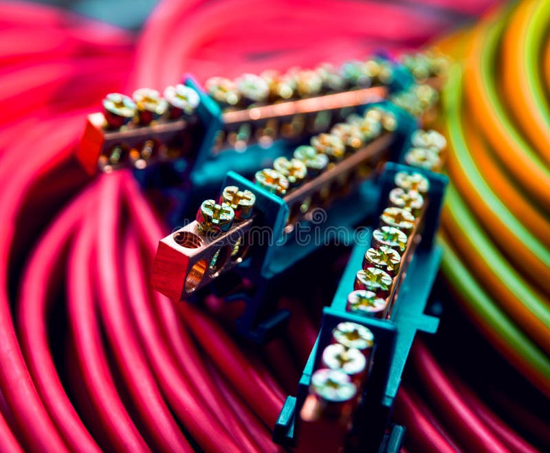 Electrical Equipment. Wires and Insulation. Background and Texture ...