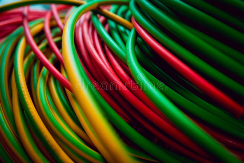 Electrical Equipment. Wires and Insulation. Background and Texture ...