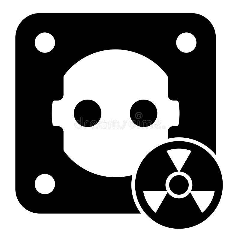 Electrical Euro Socket Solid Icon, Atomic Energy Concept. Vector ...