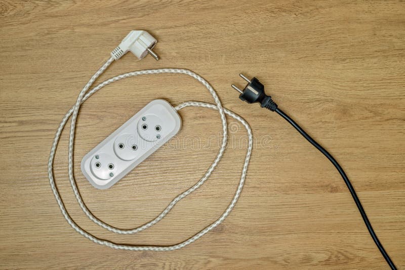 Electrical Extension Cord, Electric Wire with Plug and Socket Stock ...