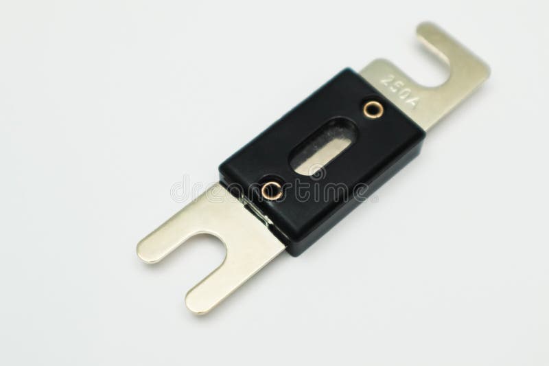 Electrical Fuse 250A Isolated on White Background Object. Fuse for Wind ...