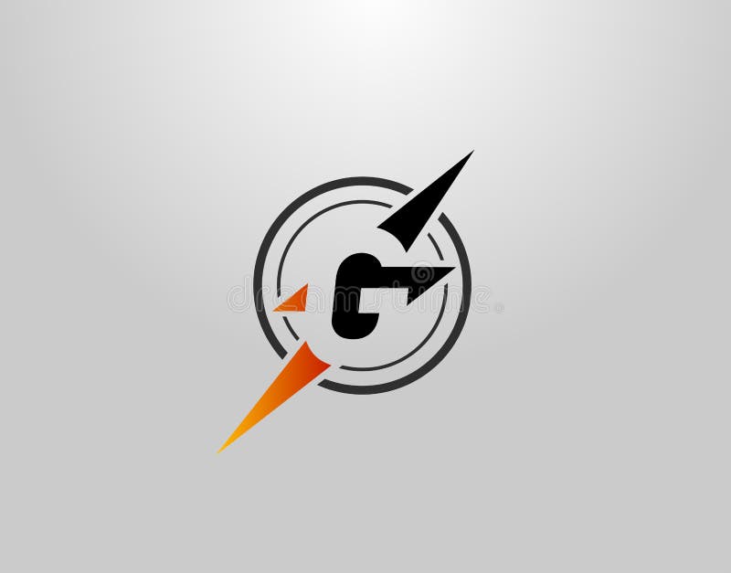 Electrical G Letter Logo. Creative Icon Created from Negative Space of ...
