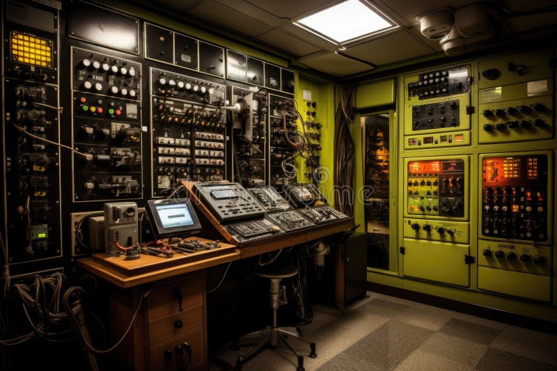 Electrical Grid Control Room Monitoring Storage Stock Illustration ...