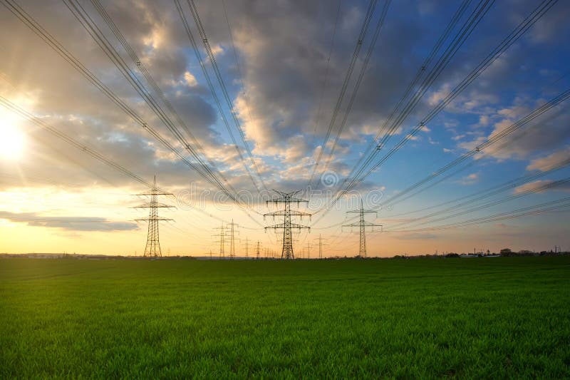 High Voltage Grid Substation, Electrical Energy Substation Gas ...