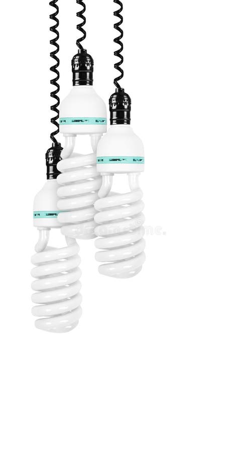 Electrical Grid - Three Energy Saving Studio Bulb Lamp Down on T Stock ...