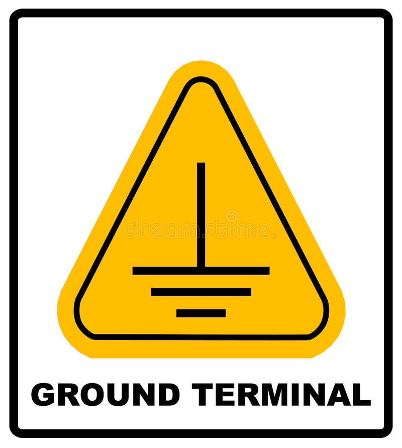 Electrical grounding sign. stock vector. Illustration of electricity ...