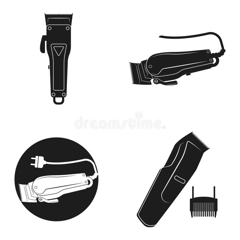Electrical Hair Clipper Vector Icon Illustration Stock Illustration ...