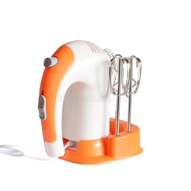 Electrical Hand Mixer Isolated on a White Stock Photo - Image of object ...