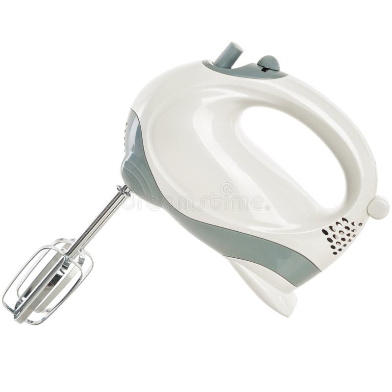 Electrical Hand Mixer Isolated on a White Stock Photo - Image of ...