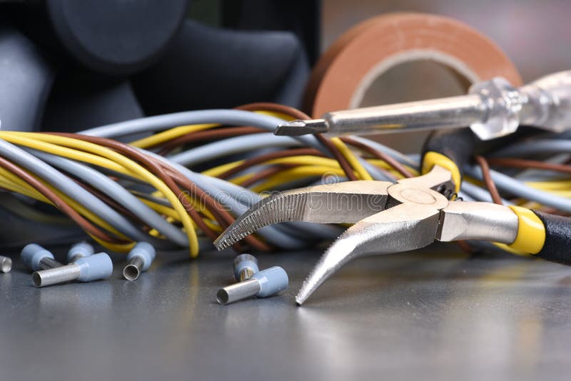 Electrical Hand Tools and Accessories Stock Photo - Image of repair ...