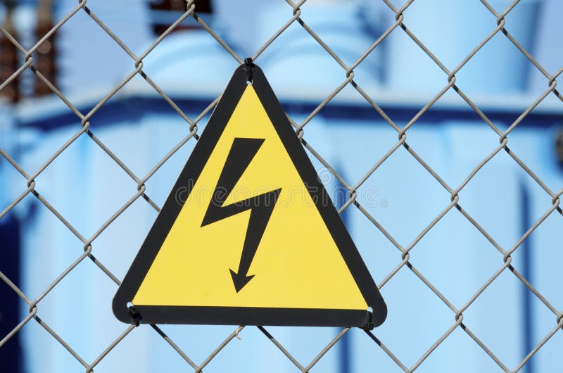 282 Electrical Hazard Warning Arrow Yellow Black Stock Photos - Free ...