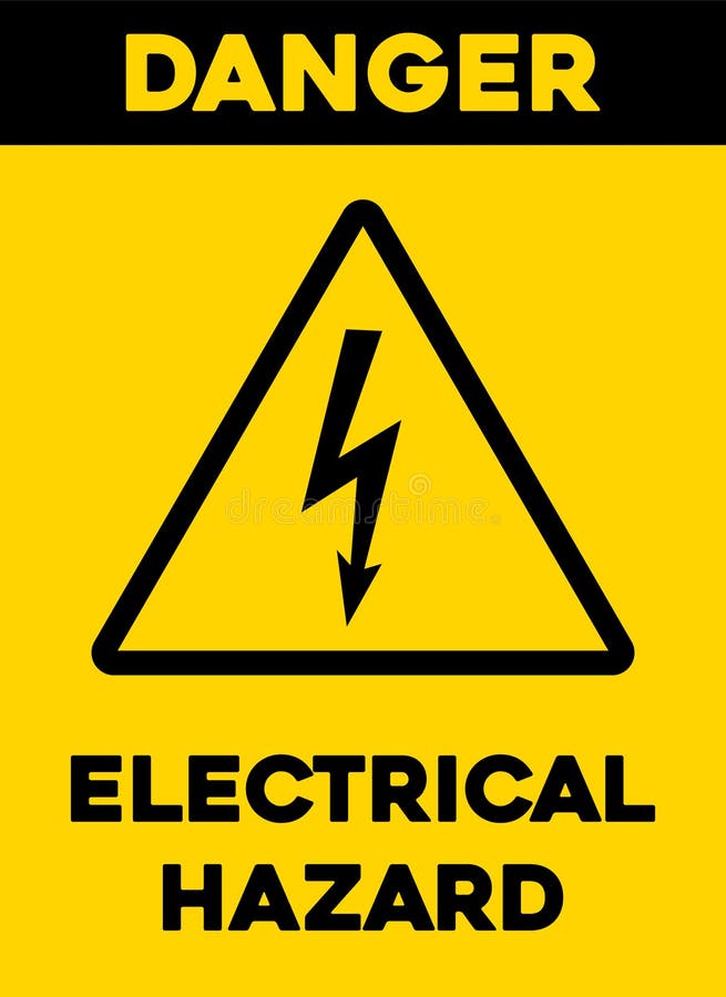 Electrical Hazard Attention Sticker Stock Illustration - Illustration ...