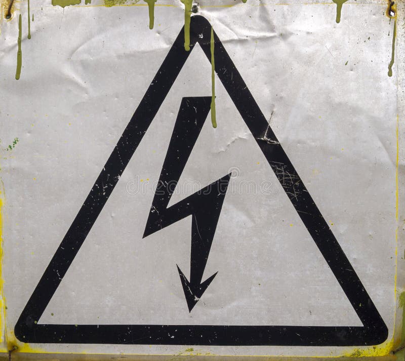 Electrical Hazard High Voltage Sign Isolated Macro Stock Image - Image ...