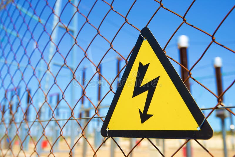 High voltage hazard stock image. Image of precaution - 218416825