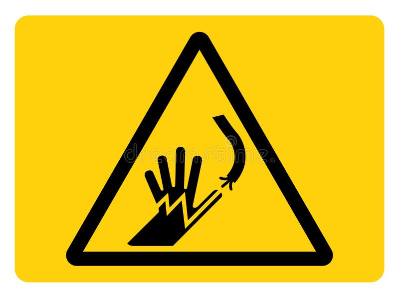 Electrical Hazard Symbol Sign, Vector Illustration, Isolate on White ...