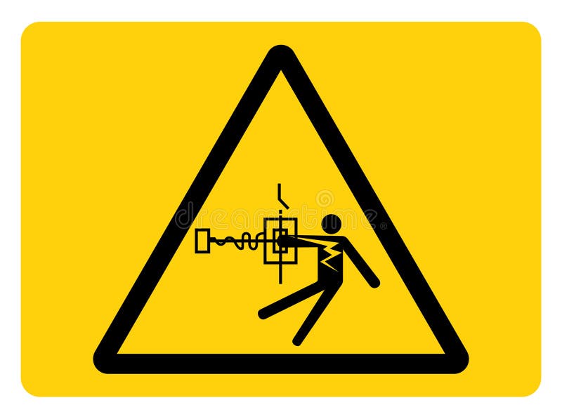 Electrical Hazard Symbol Sign, Vector Illustration, Isolate on White ...
