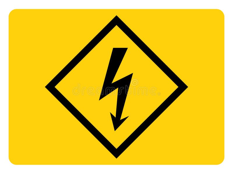 Electrical Hazard Symbol Sign, Vector Illustration, Isolate on White ...