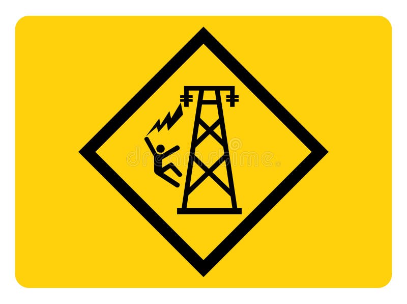 Electrical Hazard Symbol Sign, Vector Illustration, Isolate on White ...