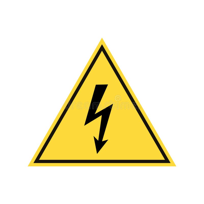 Electrical Hazard Symbol Vector Illustration. Electric High Voltage ...