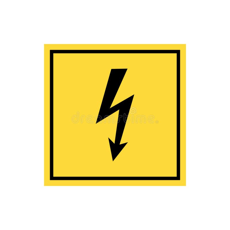 Electrical Hazard Symbol Vector Illustration. Electric High Voltage ...