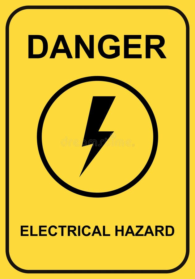 Electrical Hazard Symbol Vector Illustration. Electric High Voltage ...