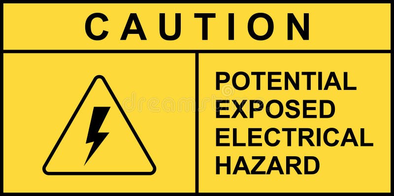 Electrical Hazard Symbol Vector Illustration. Electric High Voltage ...