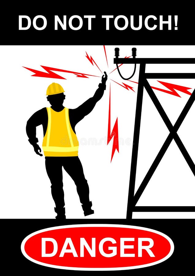 Electrical hazards. stock vector. Illustration of alert - 90814780