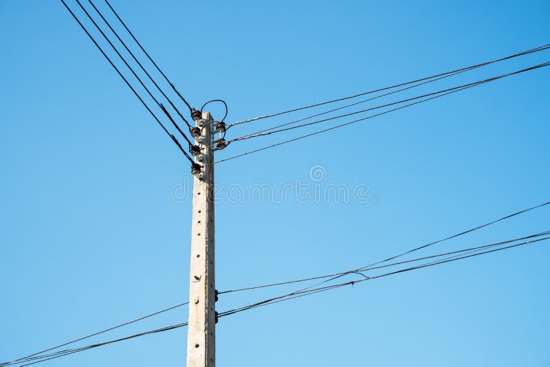 Electrical High Voltage Line Connection Stock Photo - Image of electric ...