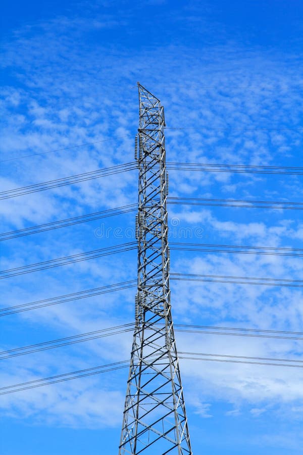 Electrical High-voltage Metal Pillar Stock Image - Image of cables ...