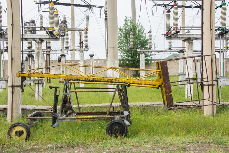 Electrical High Voltage Substation Stock Image - Image of conductor ...