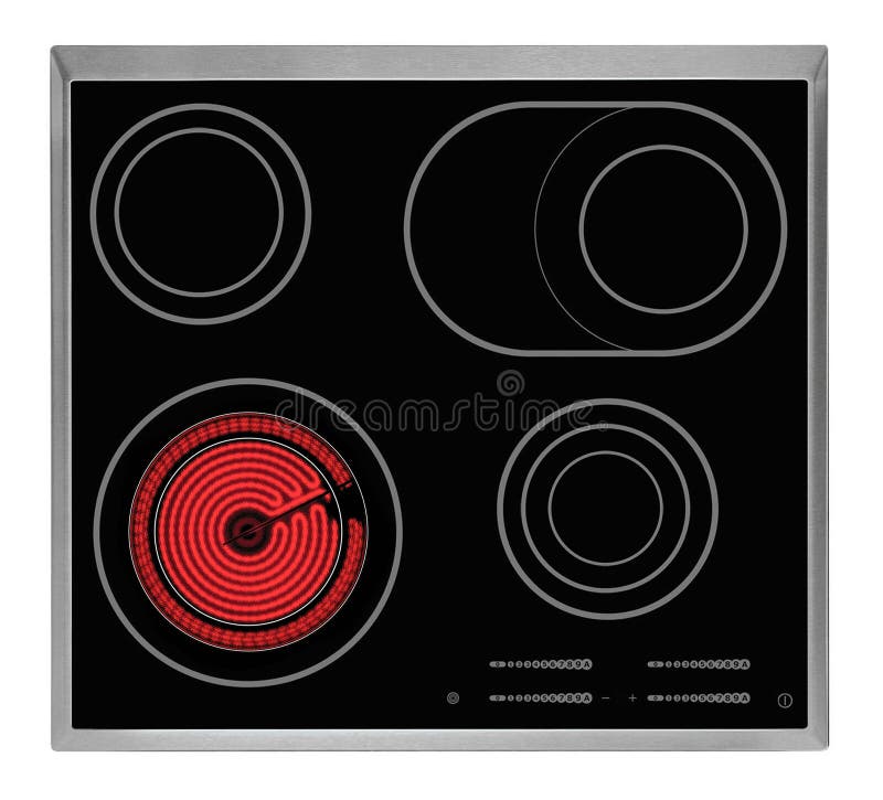 Kitchen Electric Hob with Ceramic Surface and Touch Control Panel Stock ...